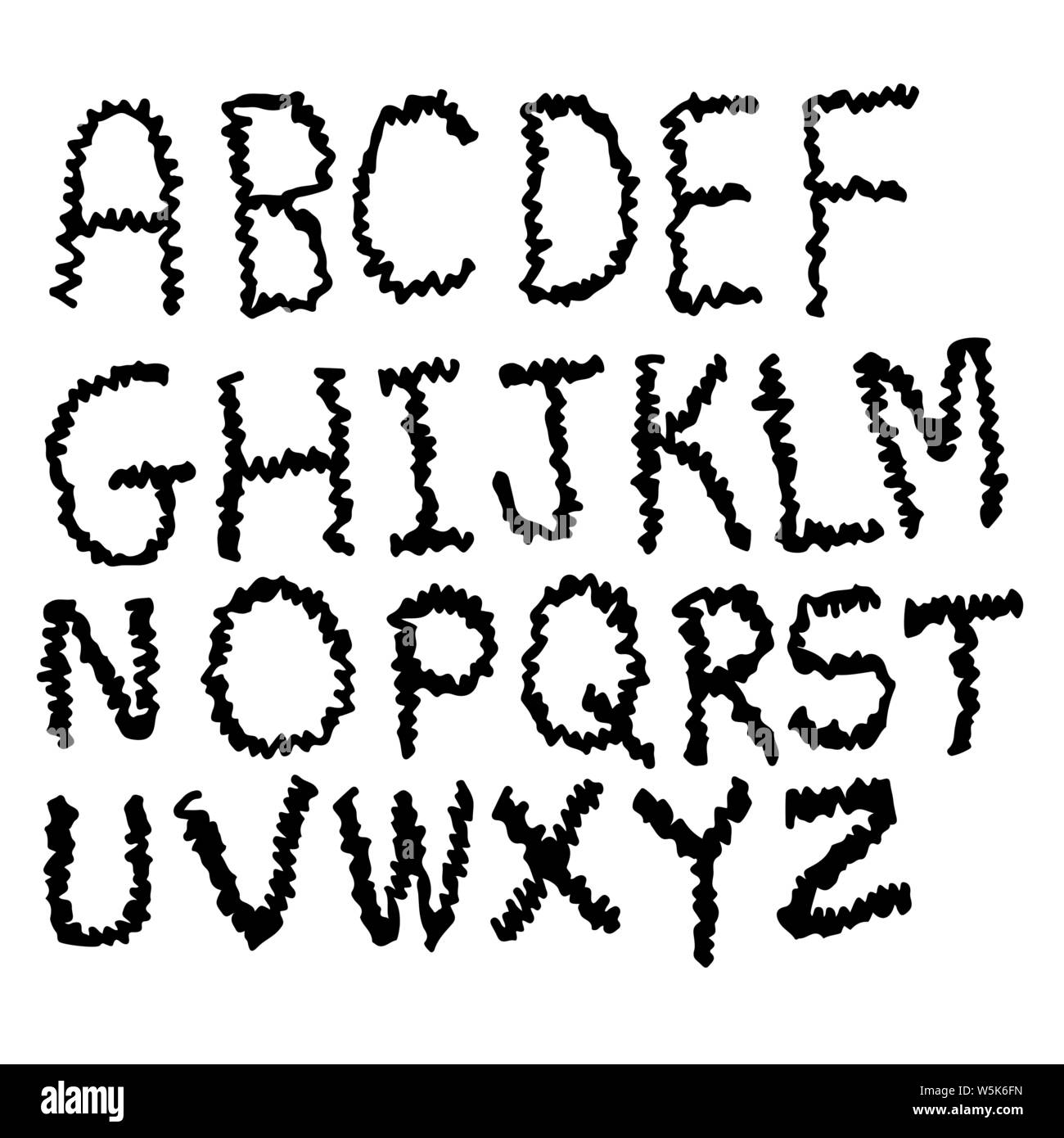 hand draw font Stock Vector Image & Art - Alamy