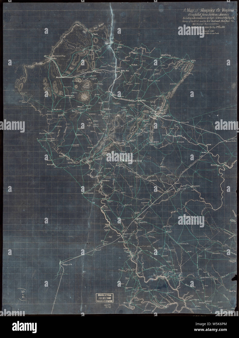 114 A map of Fauquier Co Virginia Inverted Rebuild and Repair Stock ...
