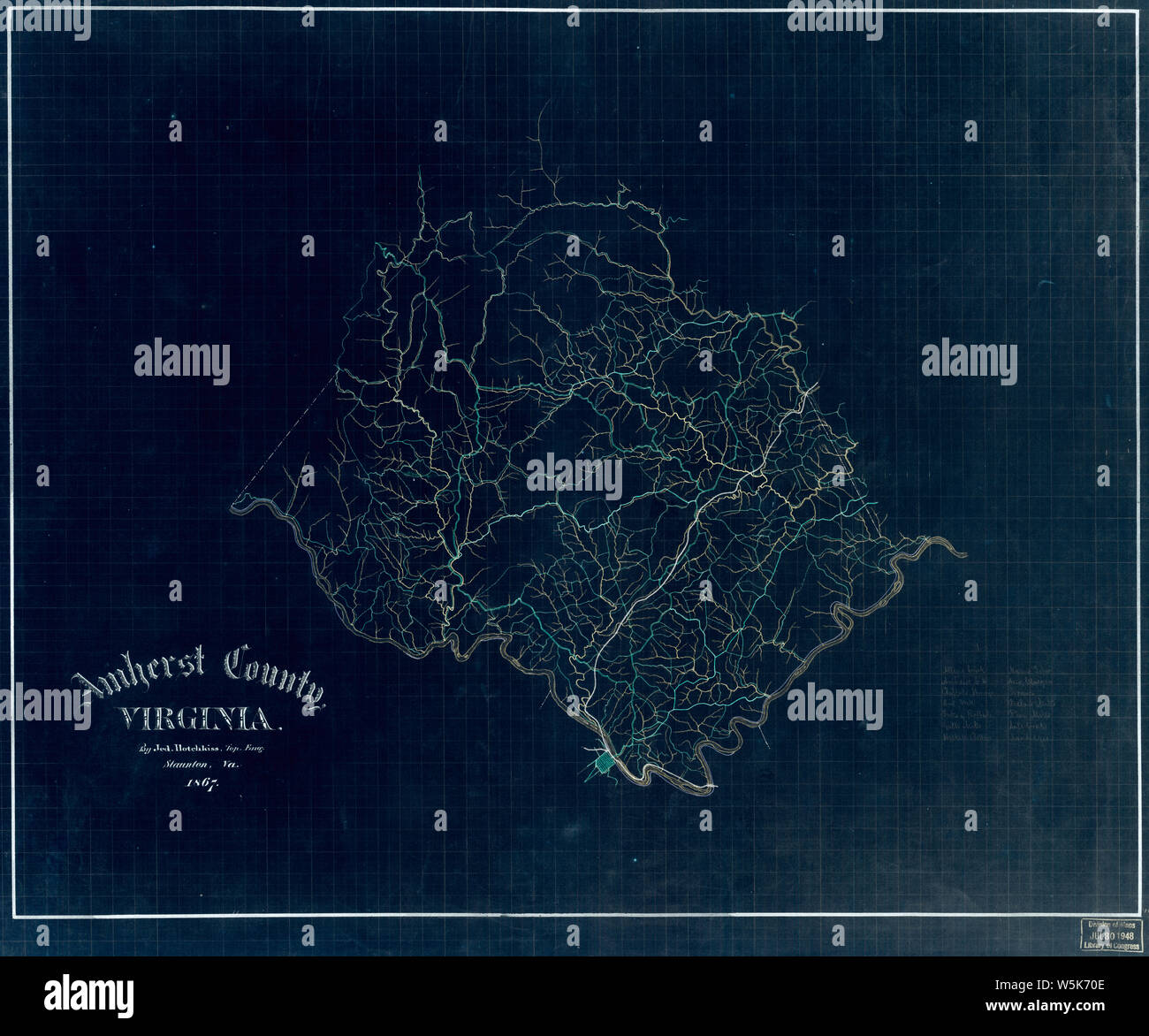 Amherst county map hi-res stock photography and images - Alamy