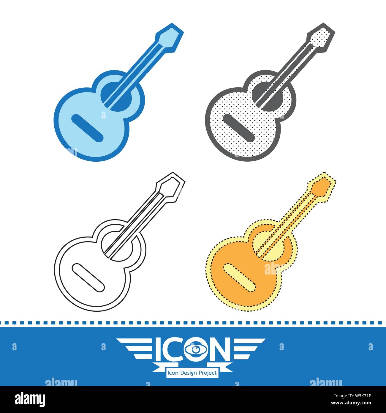 Classic guitar shape Stock Vector Images - Alamy