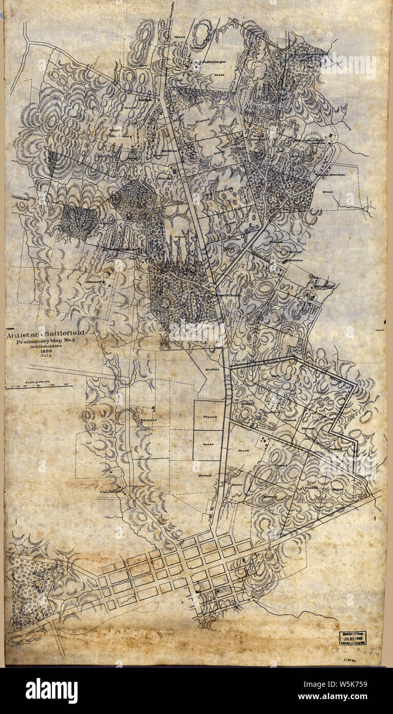 121 Antietam battlefield preliminary map no 3 Rebuild and Repair Stock ...