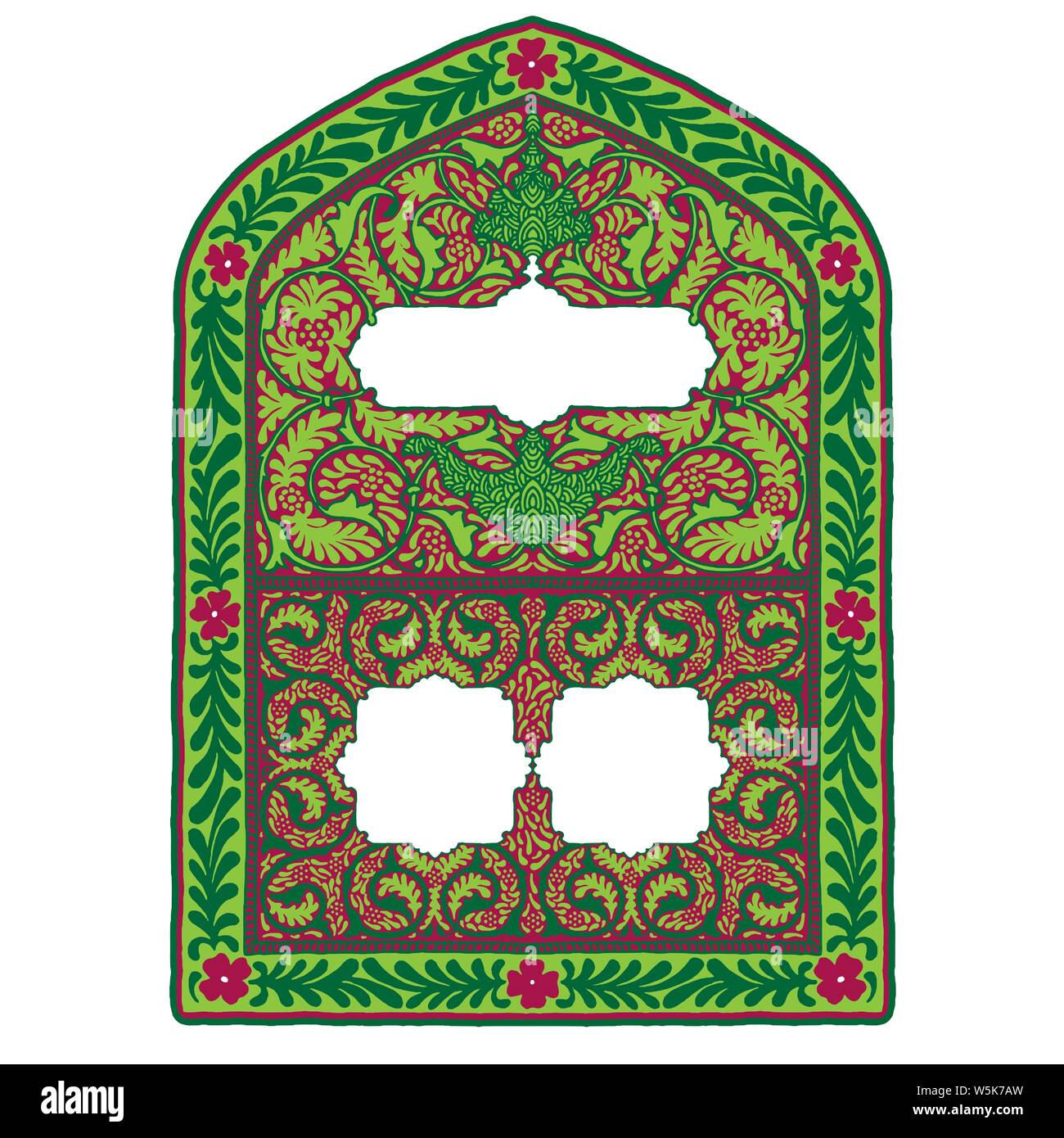colorful Islamic Illumination for mosque tiling design vector Stock ...