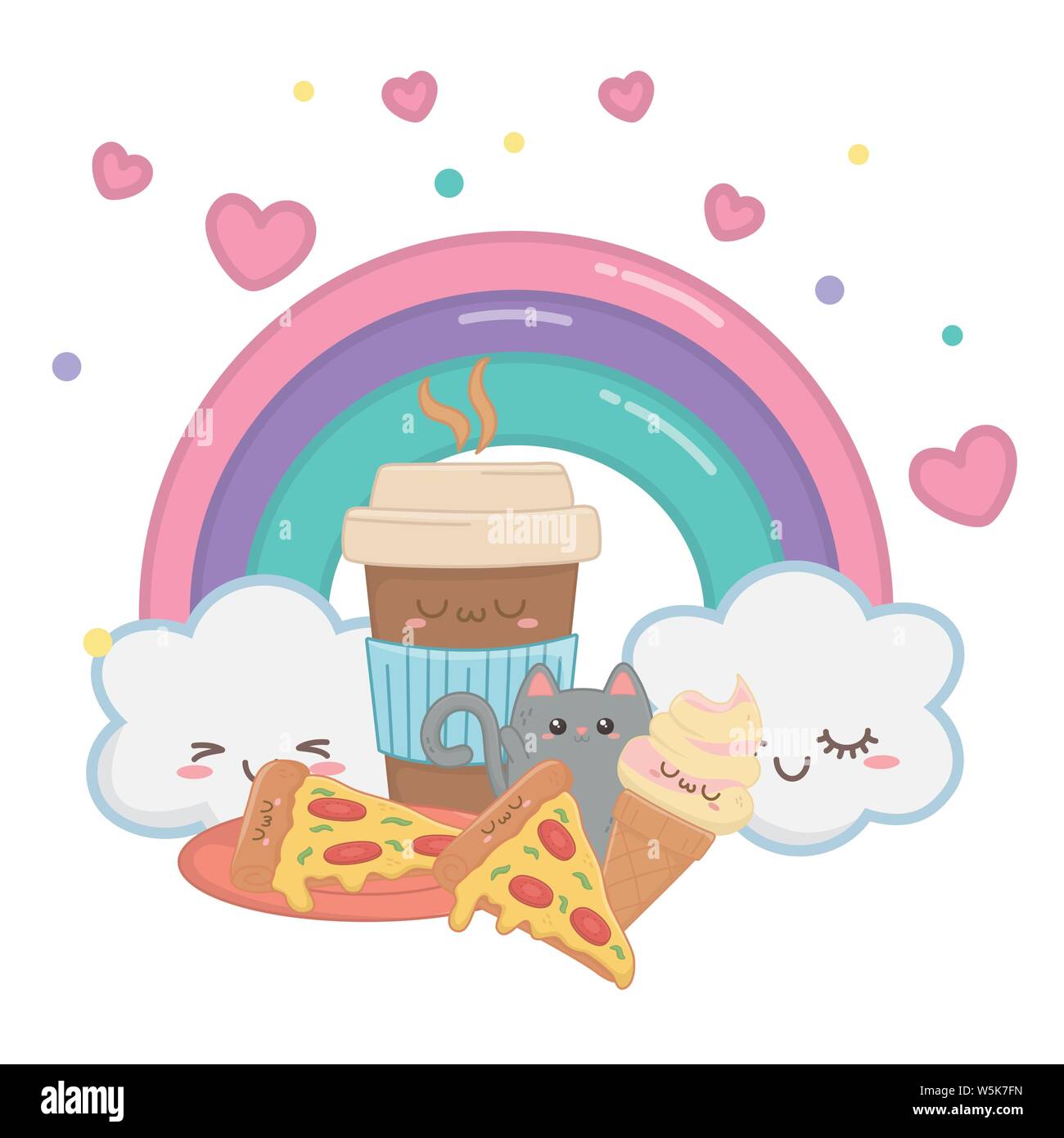 Cartoons design, Kawaii expression cute character funny and emoticon ...