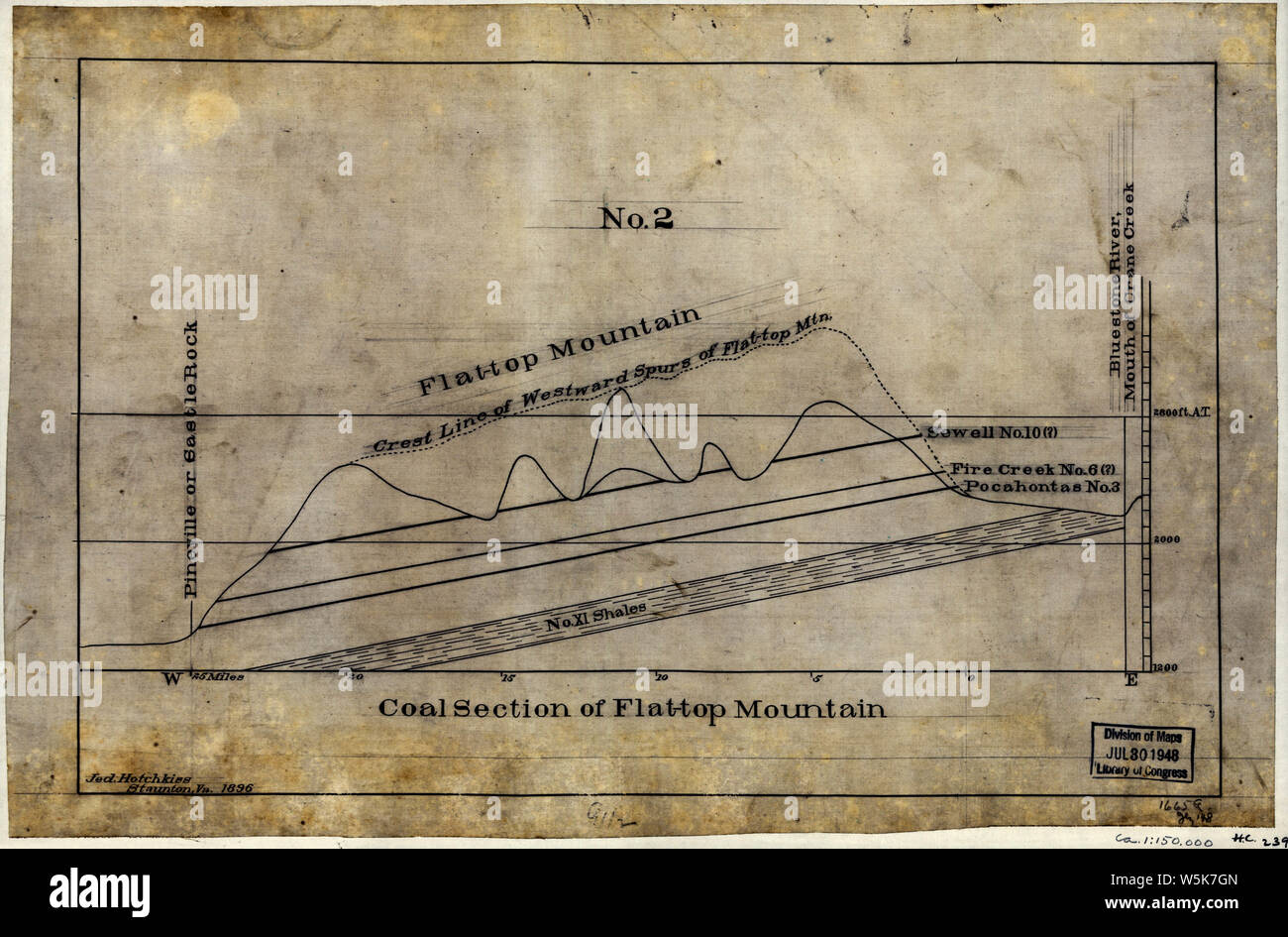 133 Coal section of Flat-top Mountain Rebuild and Repair Stock Photo ...