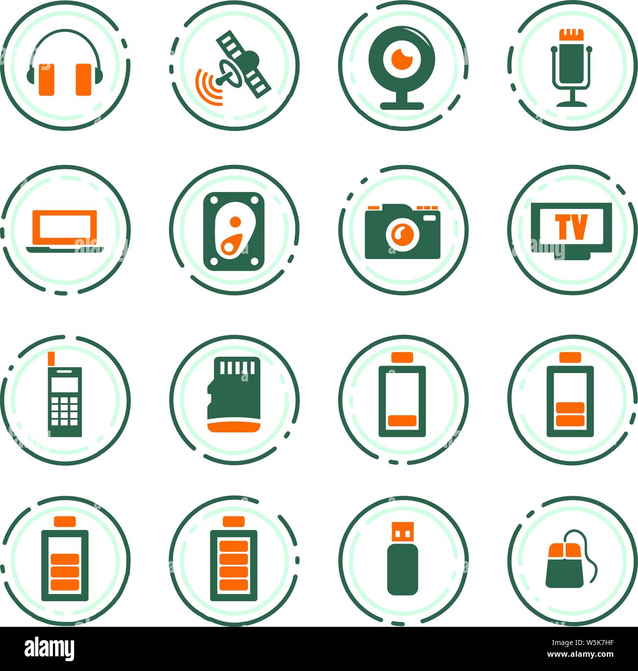 Hi tech vector icons for user interface design Stock Vector Image & Art ...