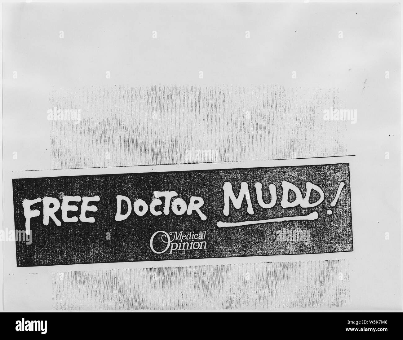 Bumper sticker: Free Doctor Mudd Stock Photo - Alamy