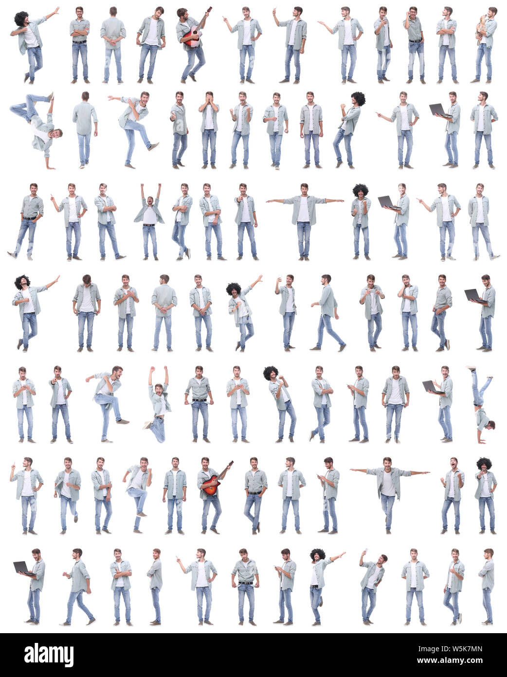 collage of photos of modern stylish guy Stock Photo - Alamy