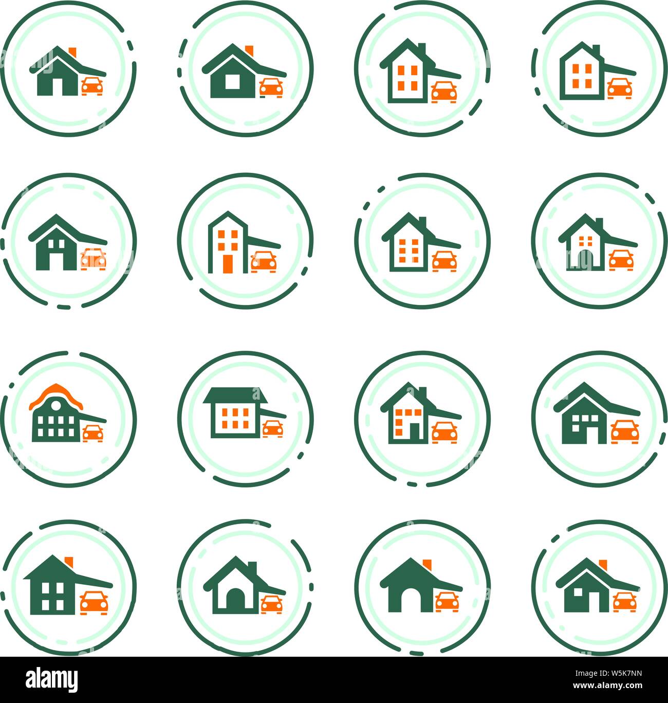 house type icon set for web sites and user interface Stock Vector Image ...