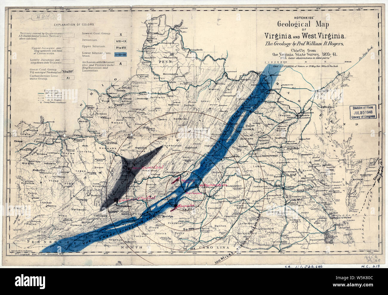 153 Hotchkiss geological map of Virginia and West Virginia Rebuild and ...