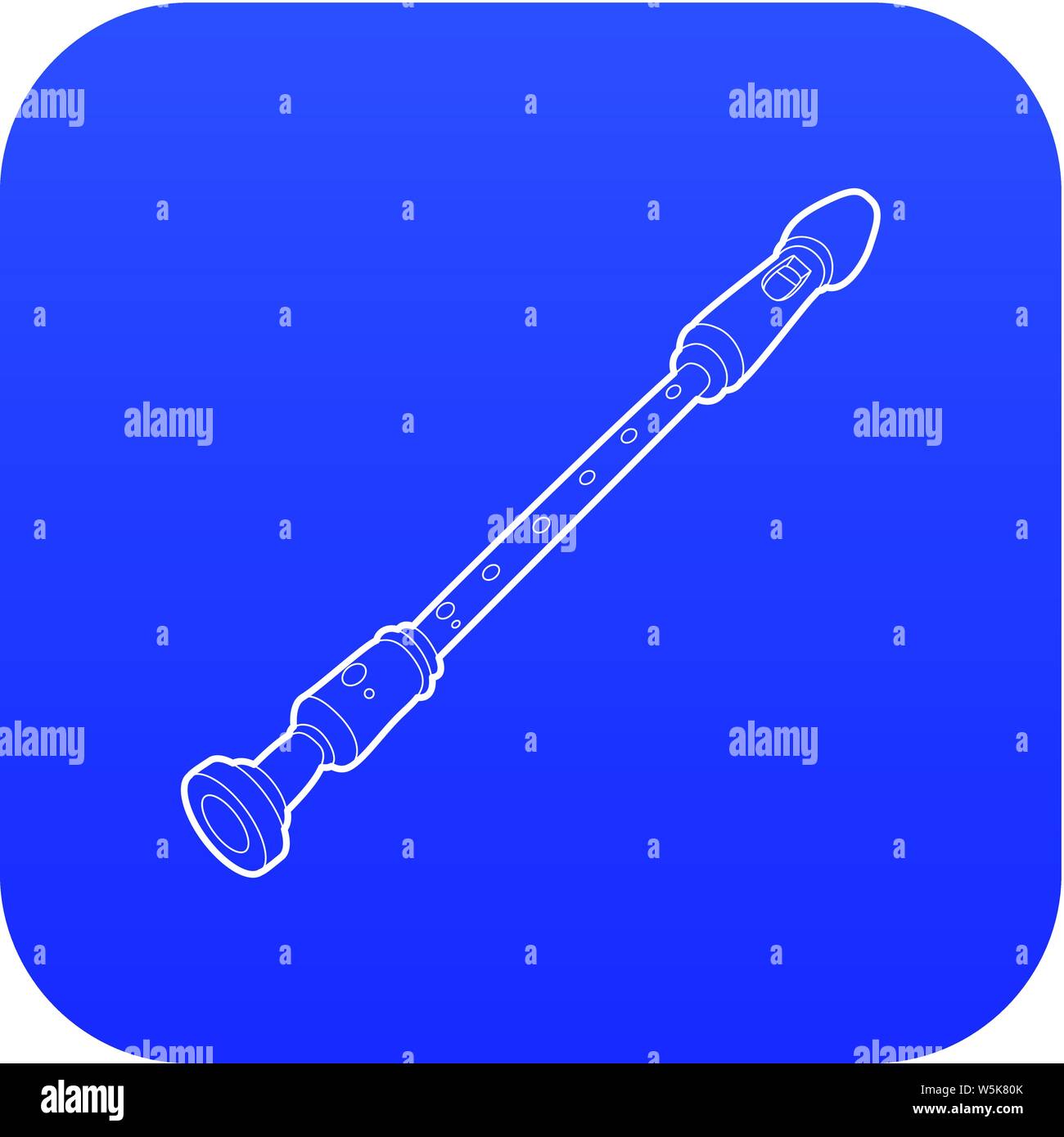 Musical pipe icon blue vector Stock Vector Image & Art - Alamy