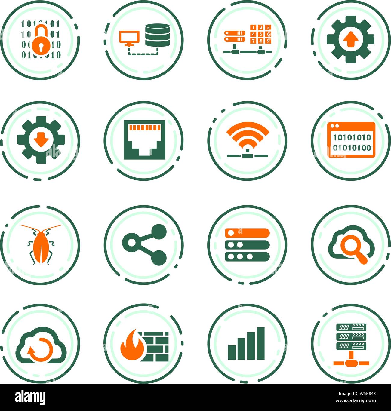 Hosting provider vector icons for user interface design Stock Vector ...