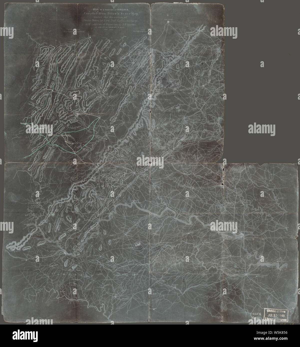 160 Map of a portion of Virginia Inverted Rebuild and Repair Stock ...