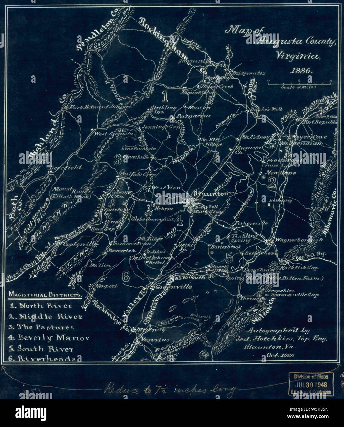 Augusta county map hi-res stock photography and images - Alamy