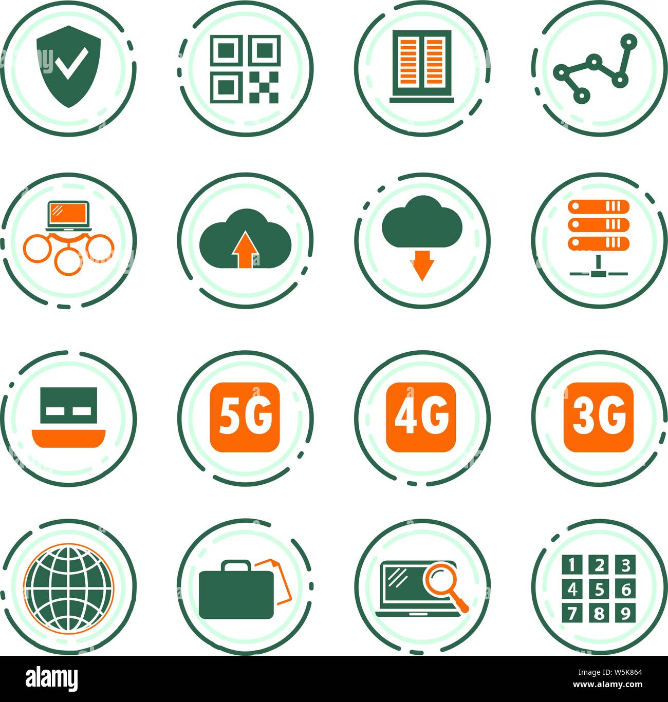 Hosting provider vector icons for user interface design Stock Vector ...
