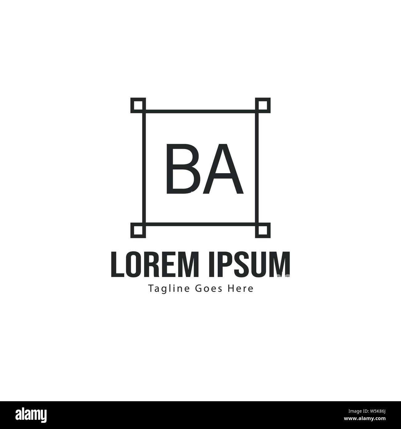 BA Letter Logo Design. Creative Modern BA Letters Icon Illustration ...