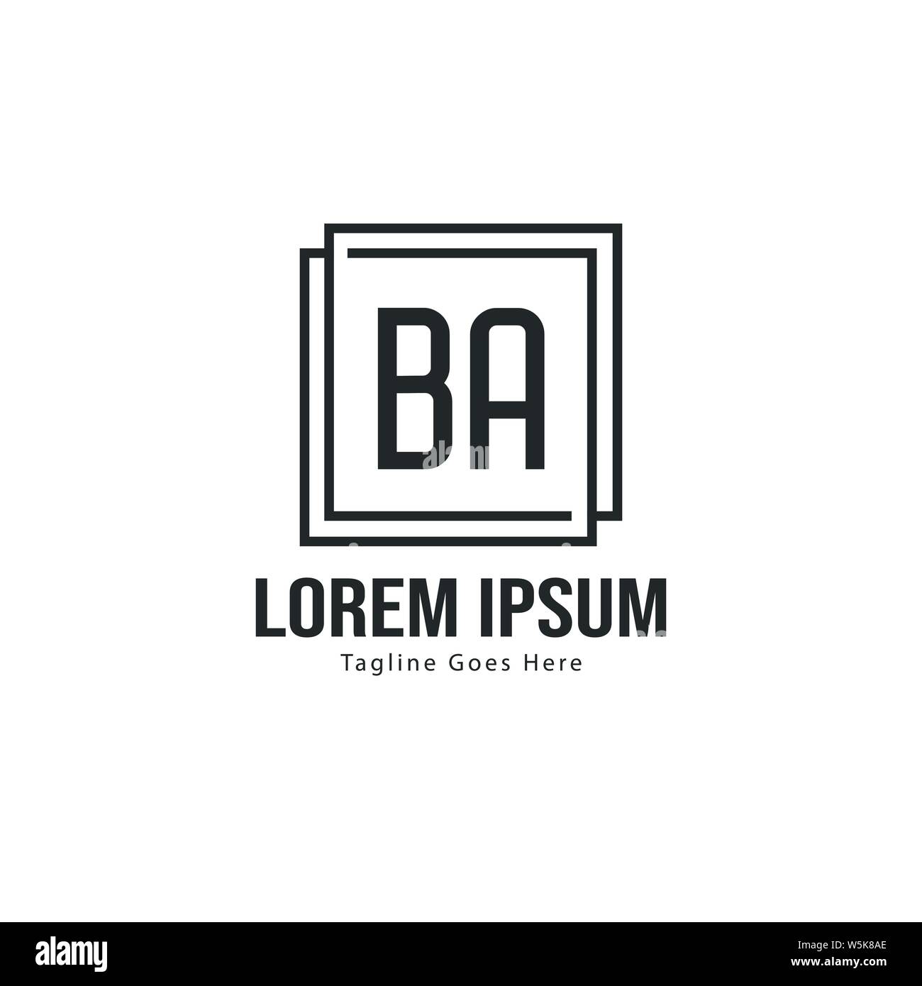 BA Letter Logo Design. Creative Modern BA Letters Icon Illustration ...