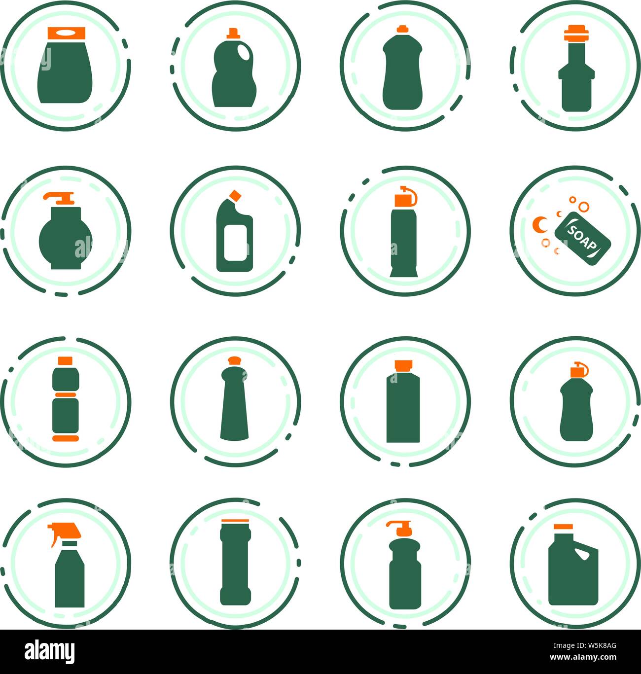Household chemicals icon set for web sites and user interface Stock ...