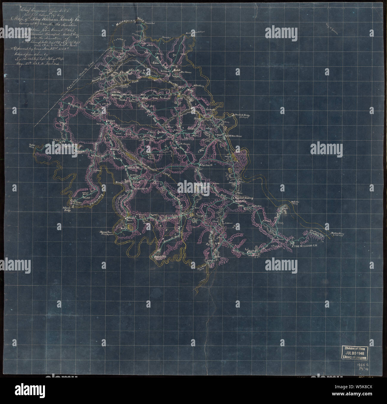 172 Map of King William County Va Inverted Rebuild and Repair Stock ...