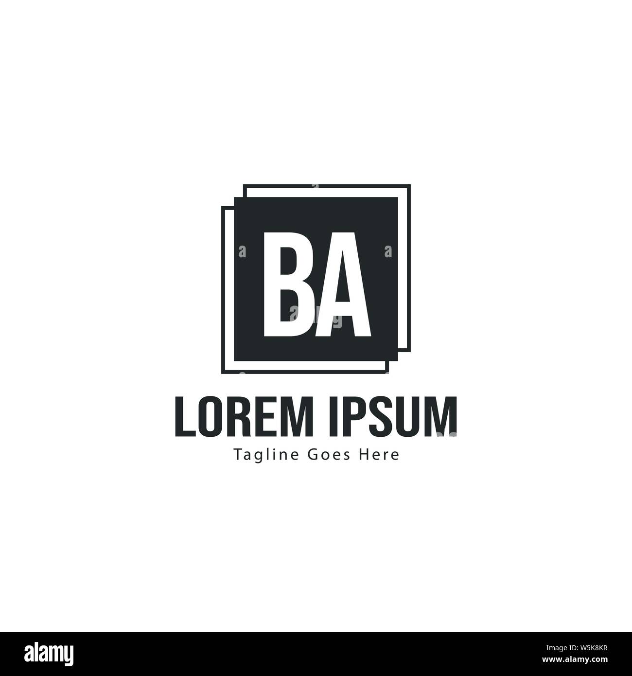 BA Letter Logo Design. Creative Modern BA Letters Icon Illustration ...