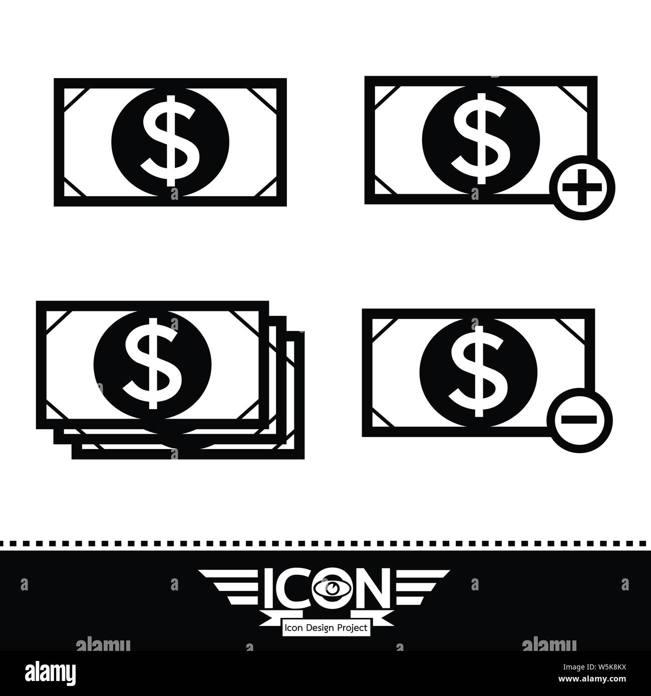 Money icon Stock Vector Image & Art - Alamy