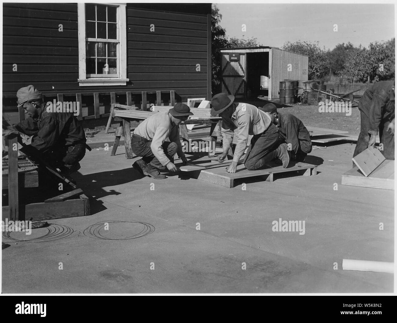 CCC Camp BR-78 Orland Project, California: A close-up photo of 5 man ...