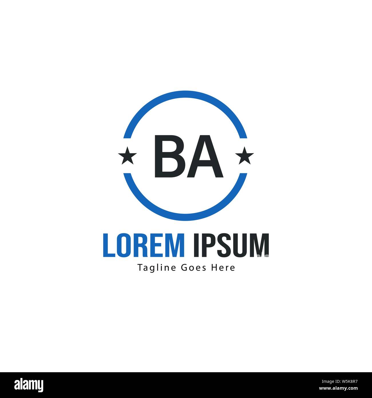 BA Letter Logo Design. Creative Modern BA Letters Icon Illustration ...