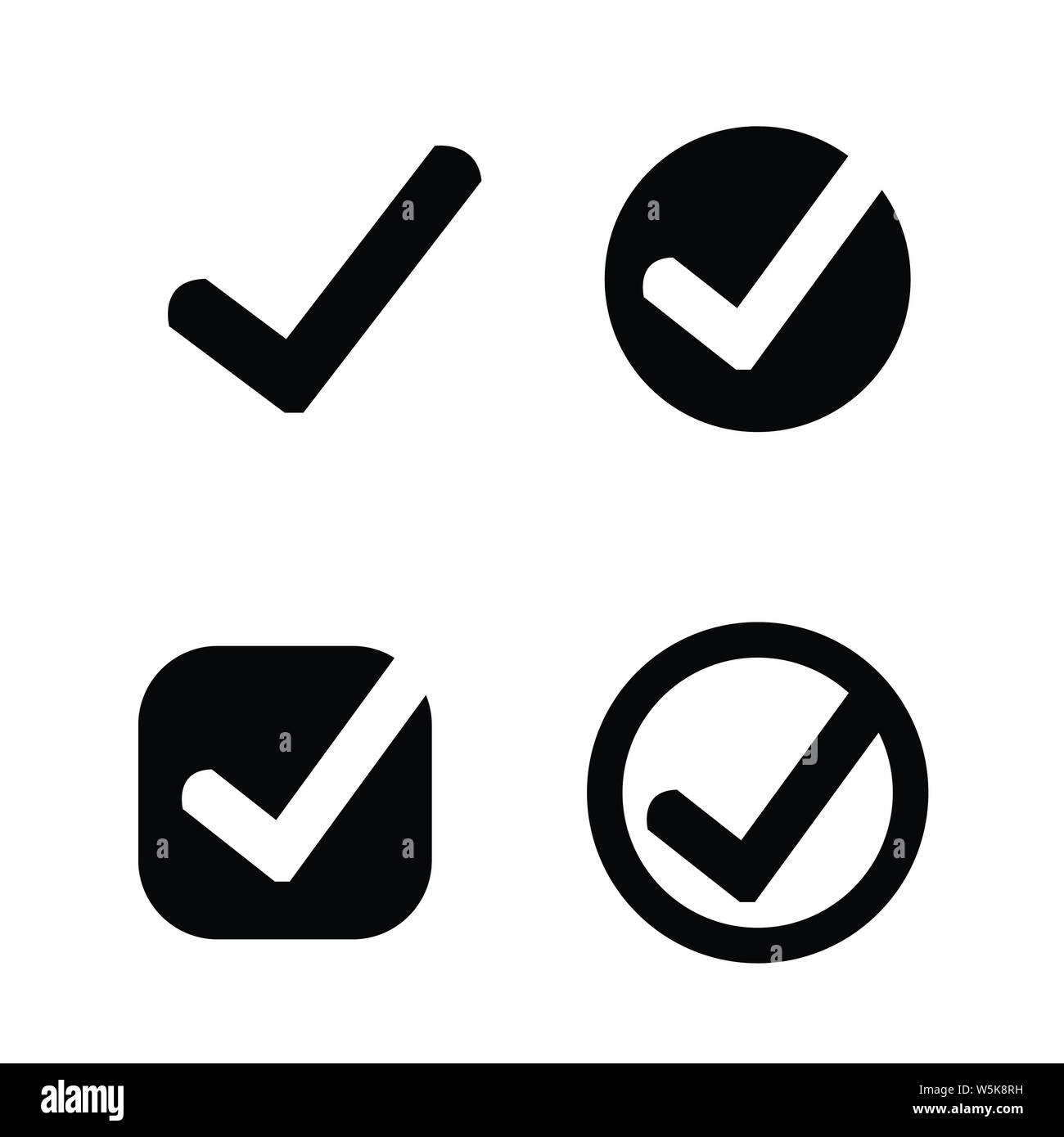 Tick Check Mark Icon Stock Vector Image & Art - Alamy