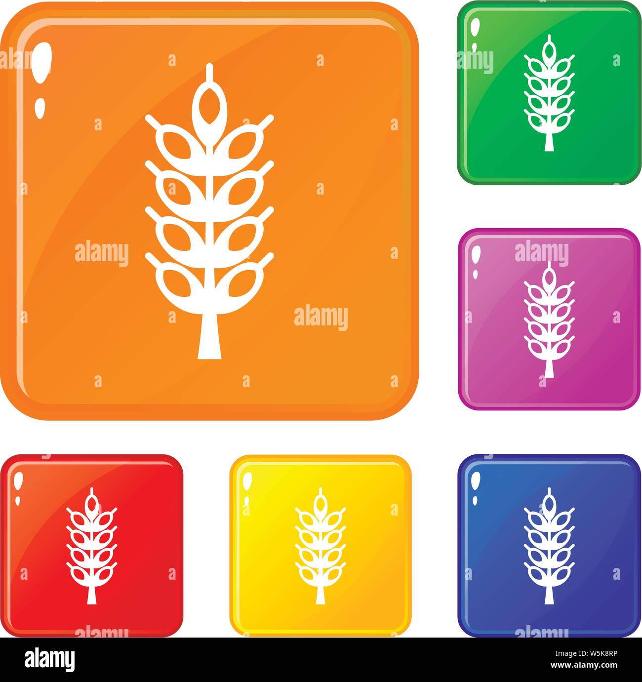 Big spike icons set vector color Stock Vector Image & Art - Alamy