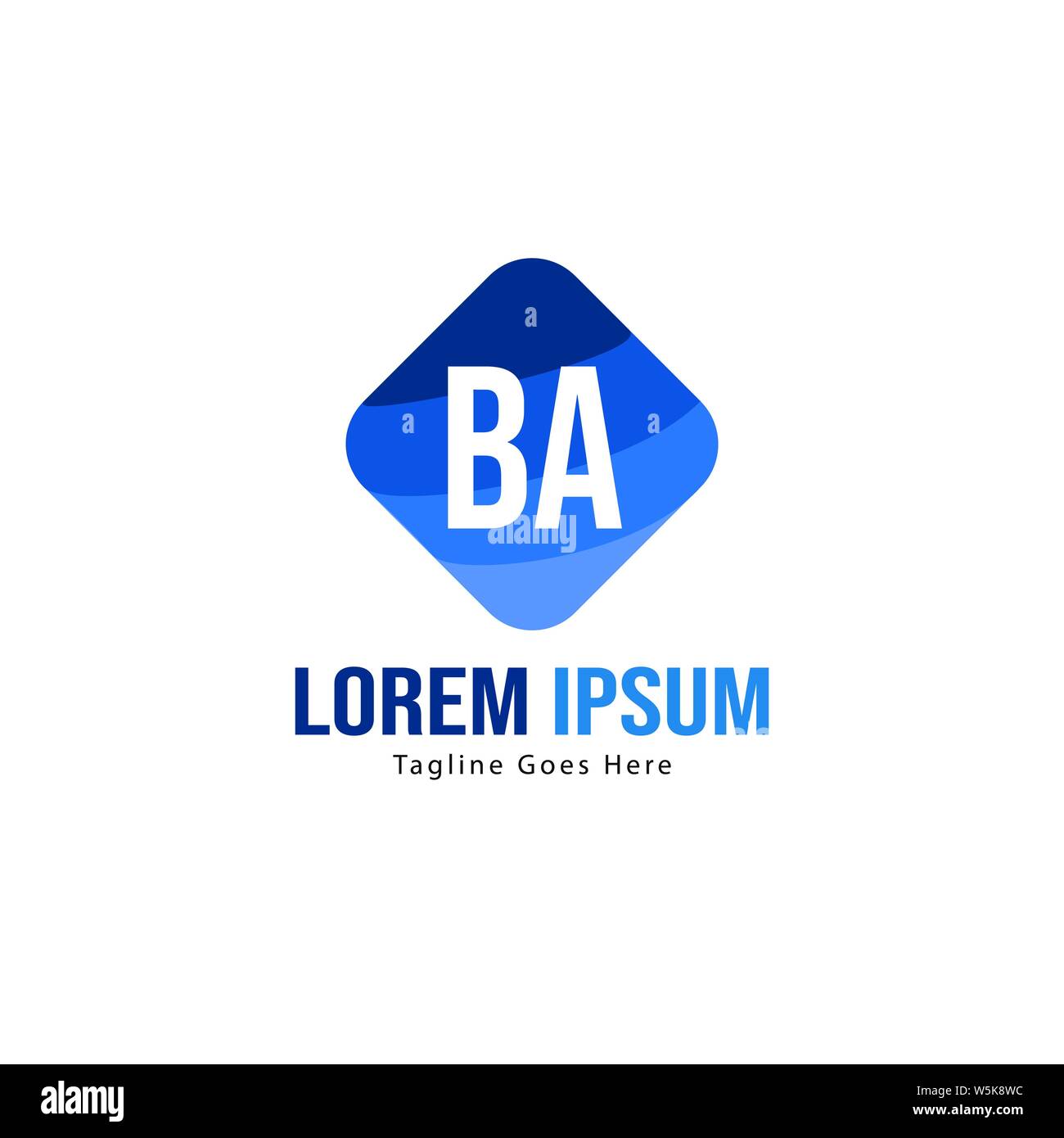 BA Letter Logo Design. Creative Modern BA Letters Icon Illustration ...