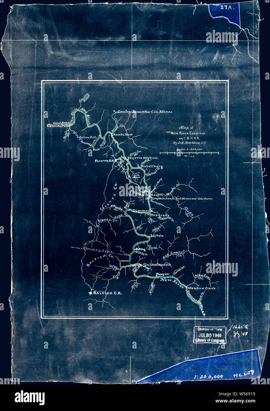193 Map of the New River Coalfield on C O RR Inverted Rebuild and ...