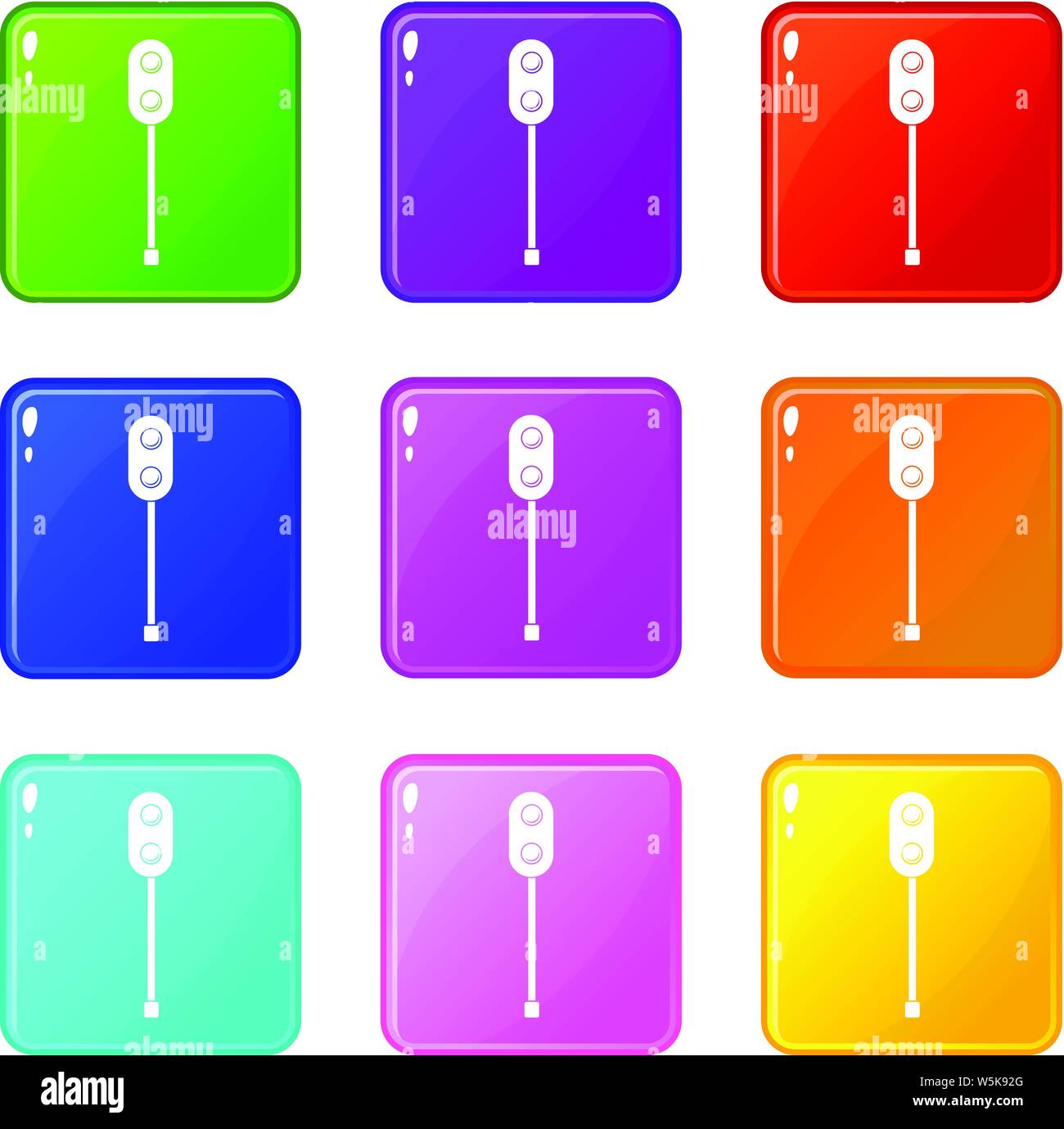 Rail intersection lights Stock Vector Images - Alamy