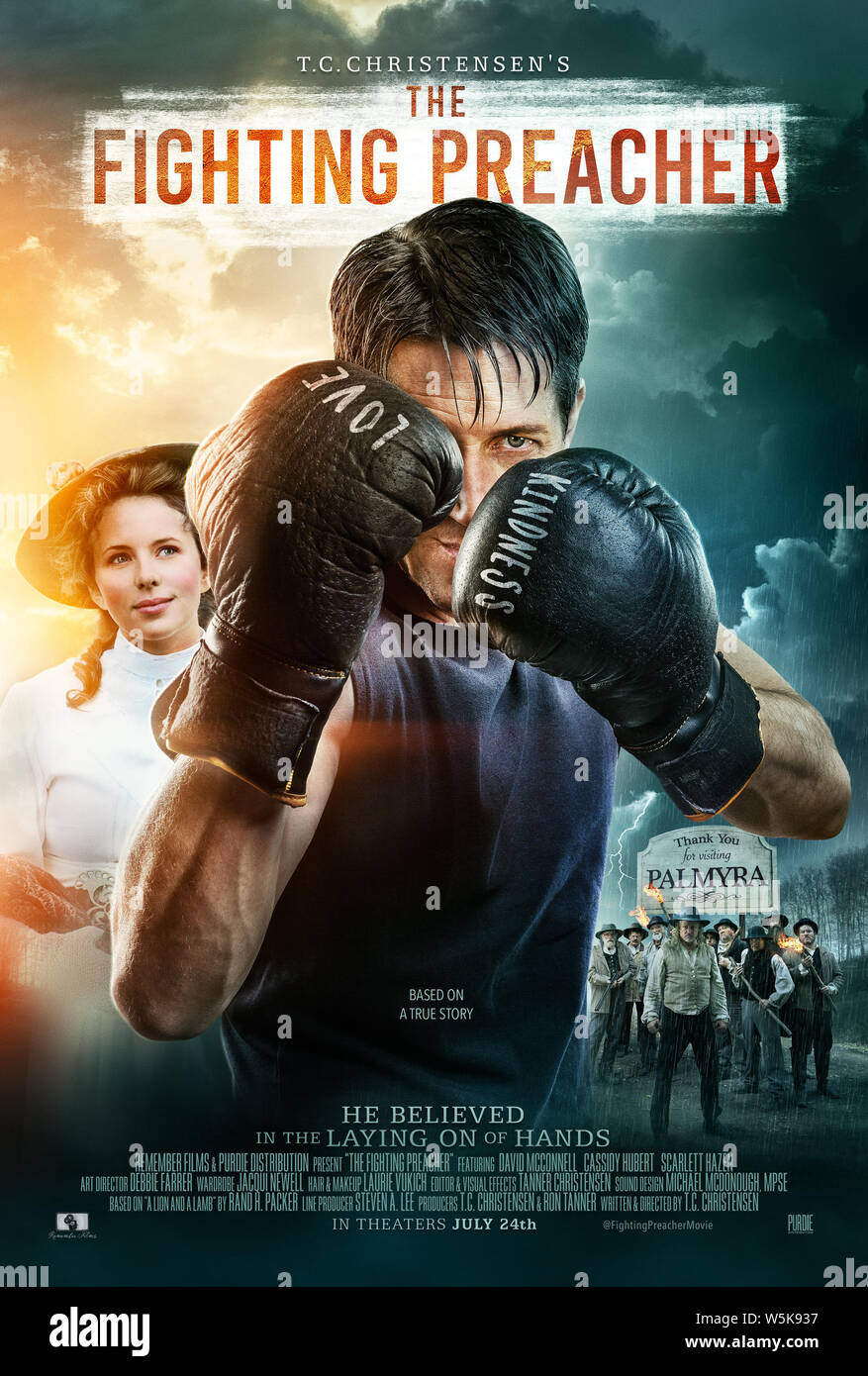 THE FIGHTING PREACHER, US poster, top from left: Cassidy Hubert, David ...