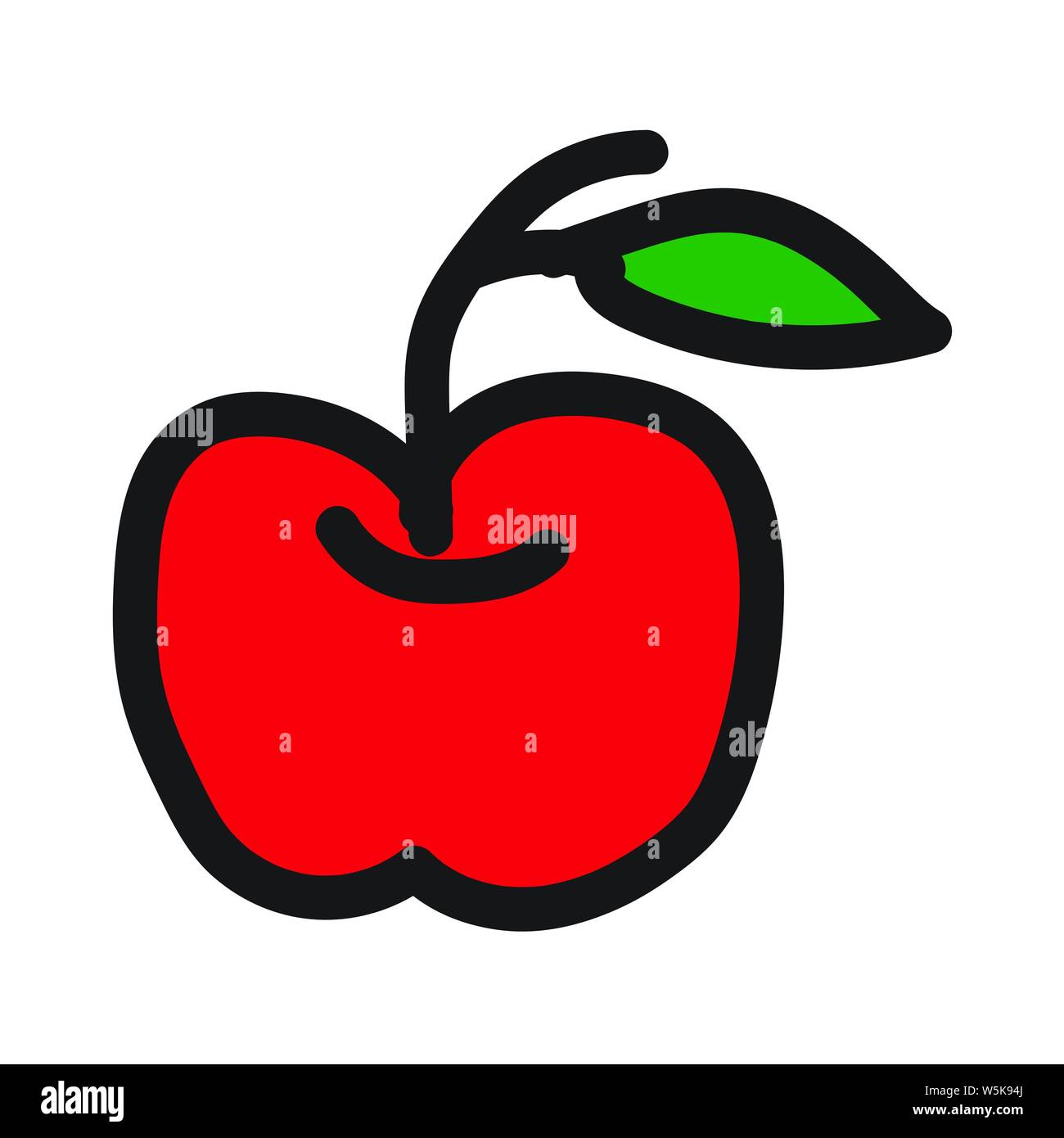Draw apple icon Stock Vector Image & Art - Alamy