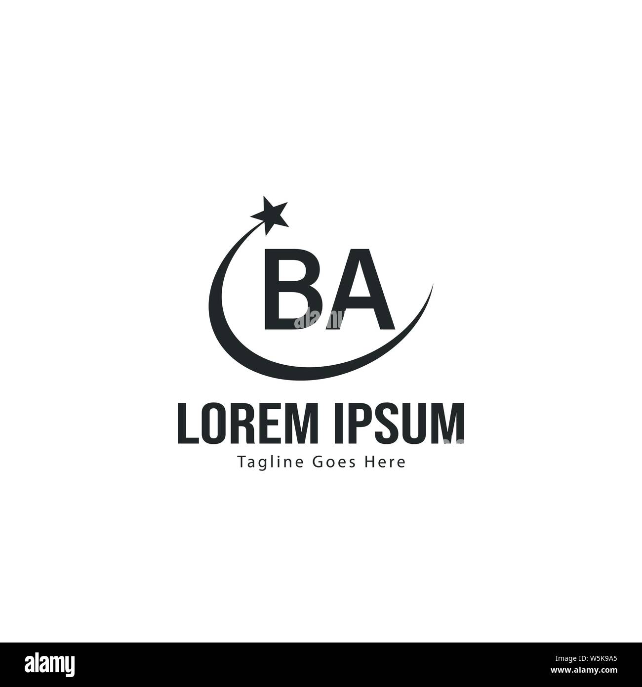 BA Letter Logo Design. Creative Modern BA Letters Icon Illustration ...