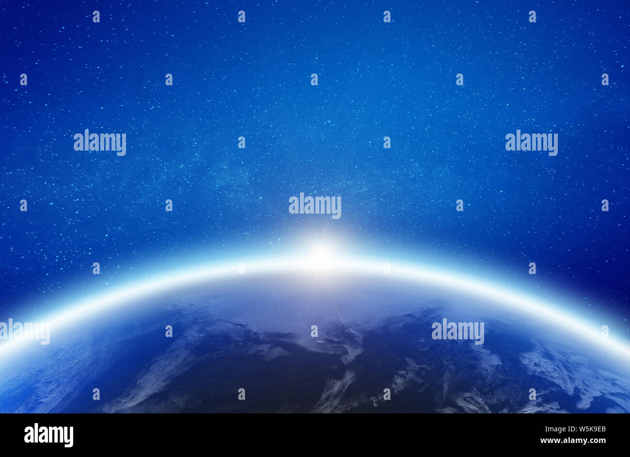 Earth glow horizon Stock Photo - Alamy