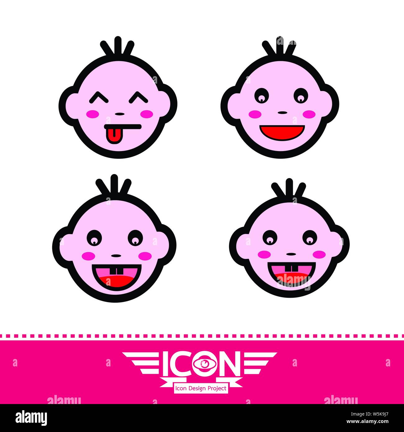 kid emotion icon Stock Vector Image & Art - Alamy