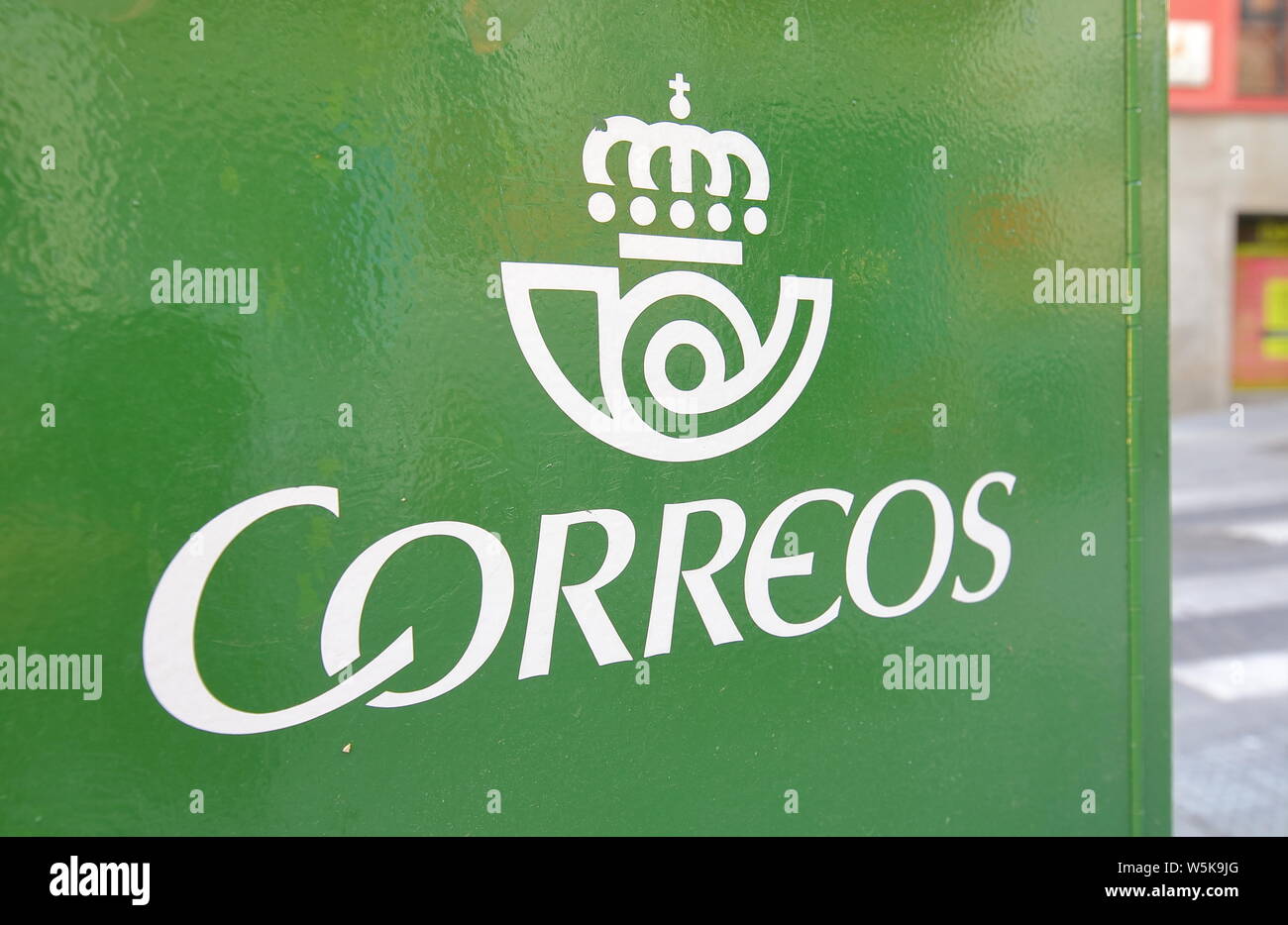 Post office sign Madrid Spain Stock Photo - Alamy