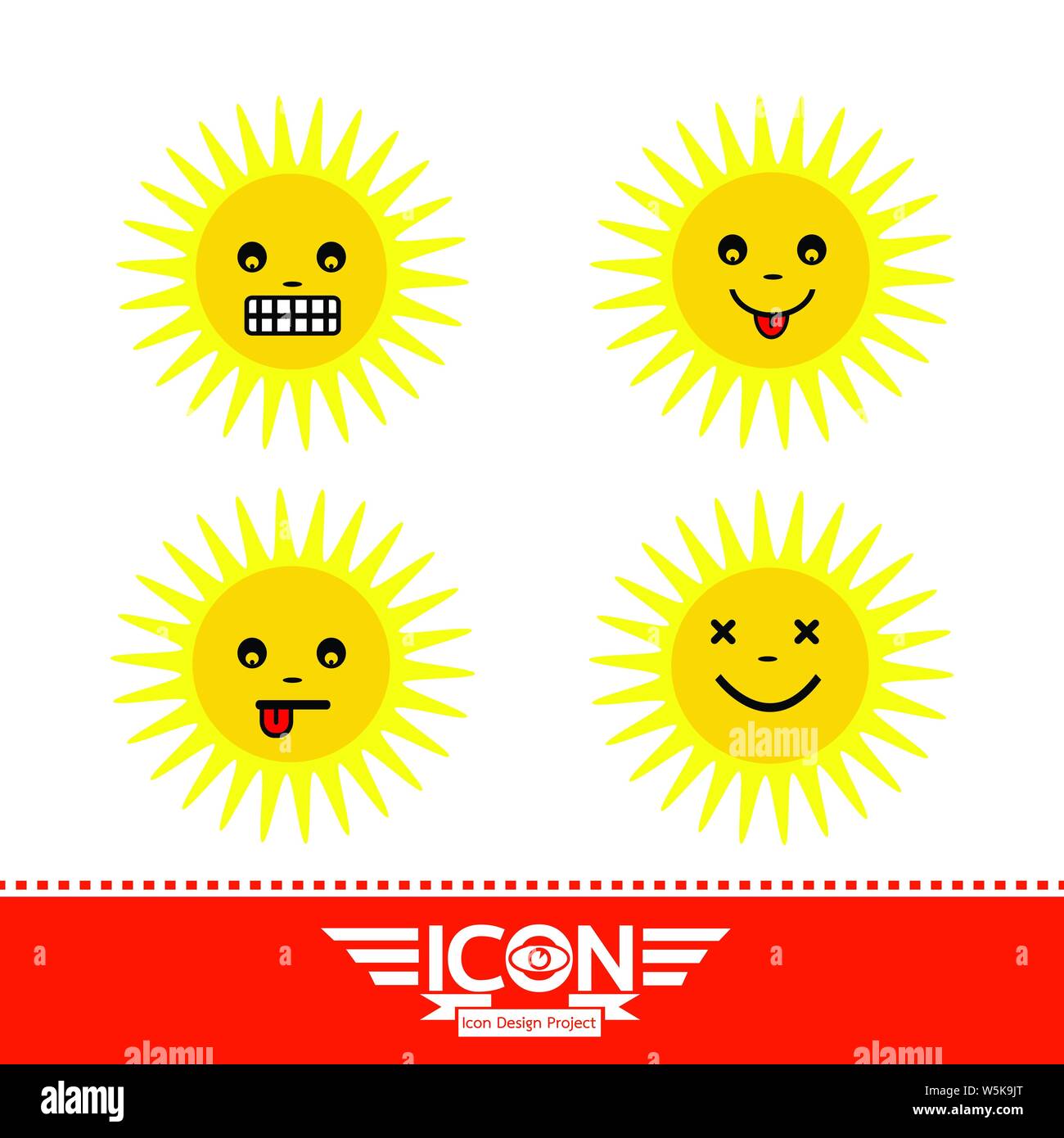 sun emotion cartoon Stock Vector Image & Art - Alamy