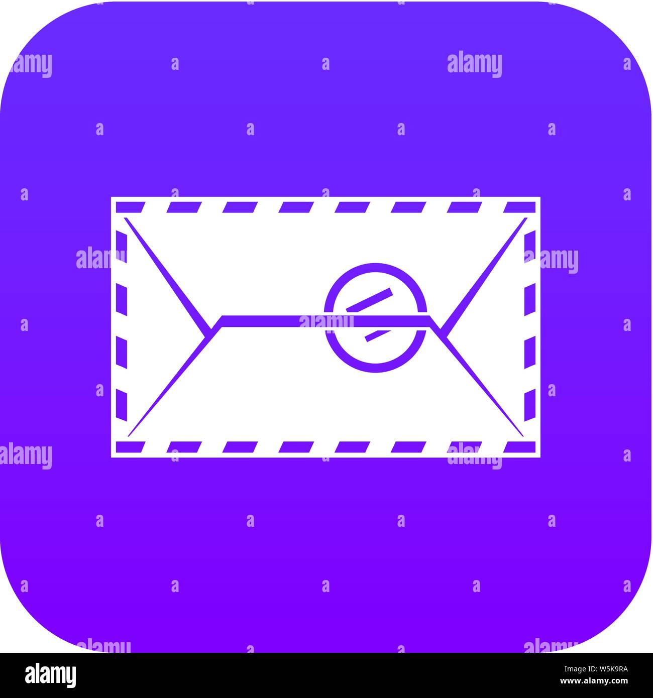 Mail envelope with a stamp icon digital purple Stock Vector Image & Art ...