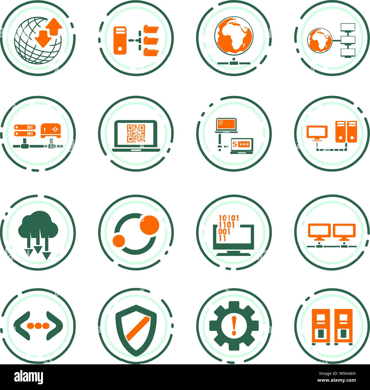 Hosting provider vector icons for user interface design Stock Vector ...