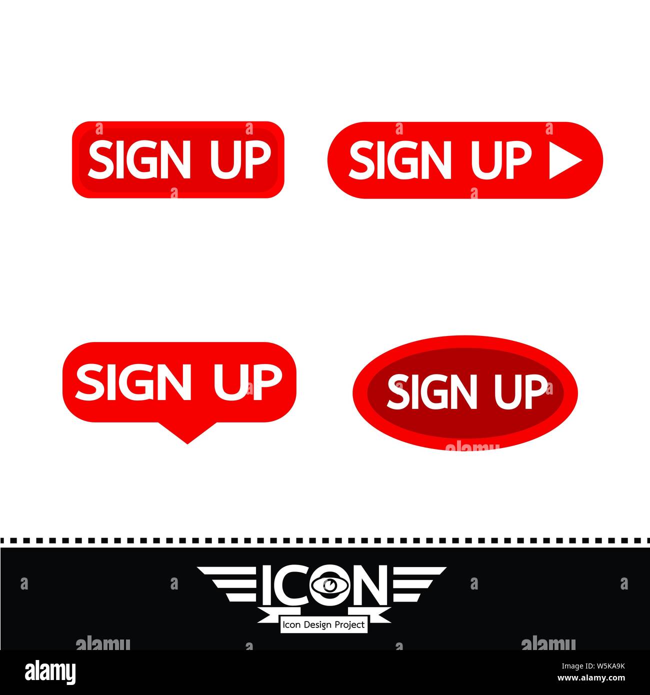 Sign up button Stock Vector Image & Art - Alamy