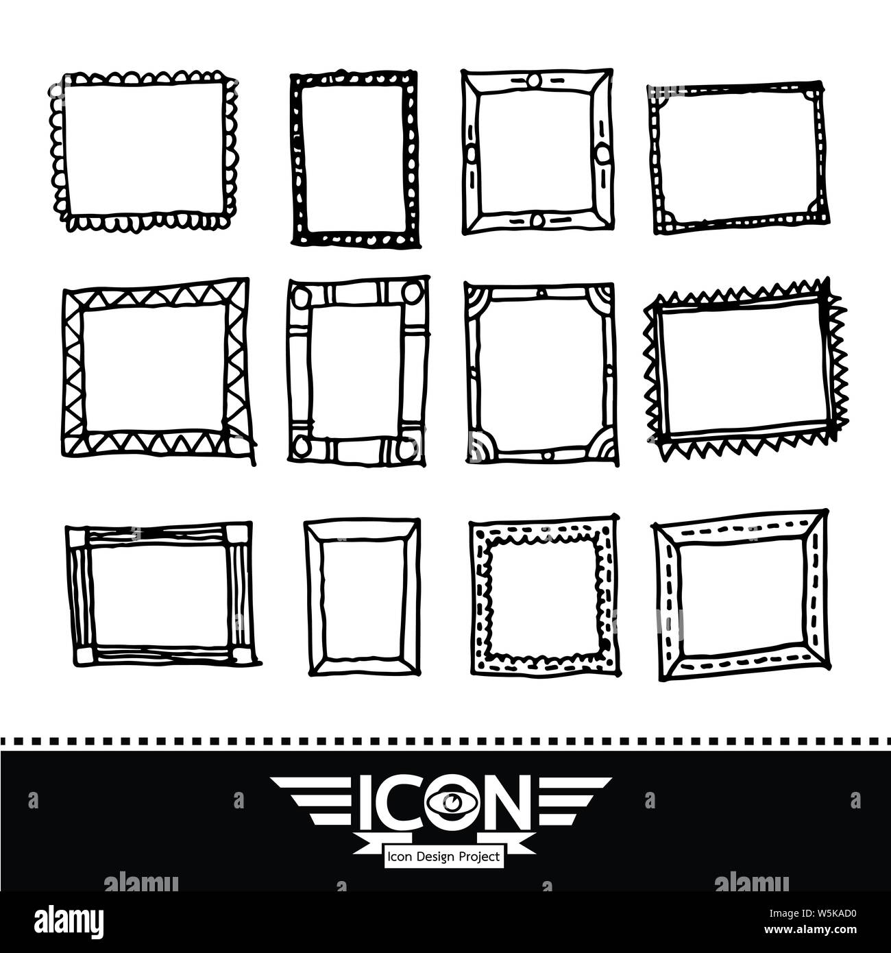 frame hand drawn Stock Vector Image & Art - Alamy