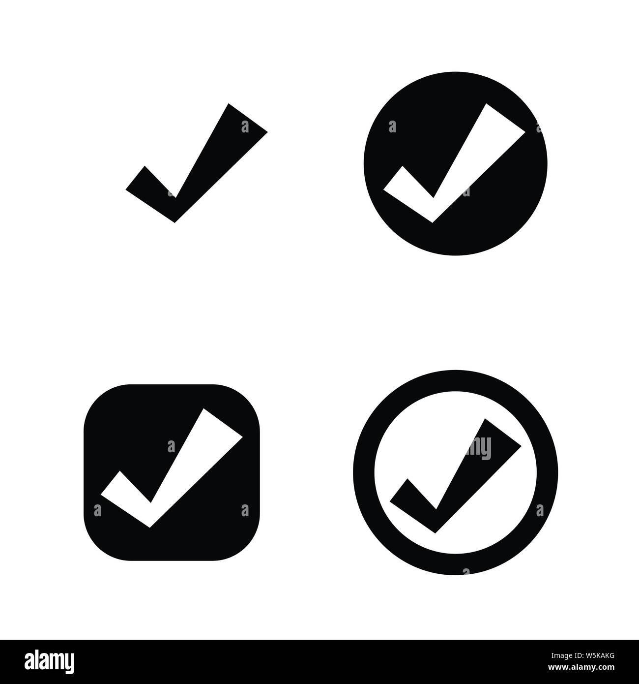 Tick Check Mark Icon Stock Vector Image & Art - Alamy