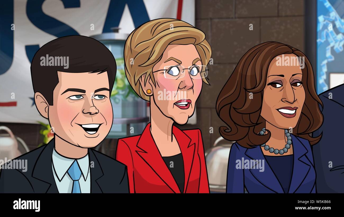 OUR CARTOON PRESIDENT, from left: Pete Buttigieg (voice: Matt Rogers ...