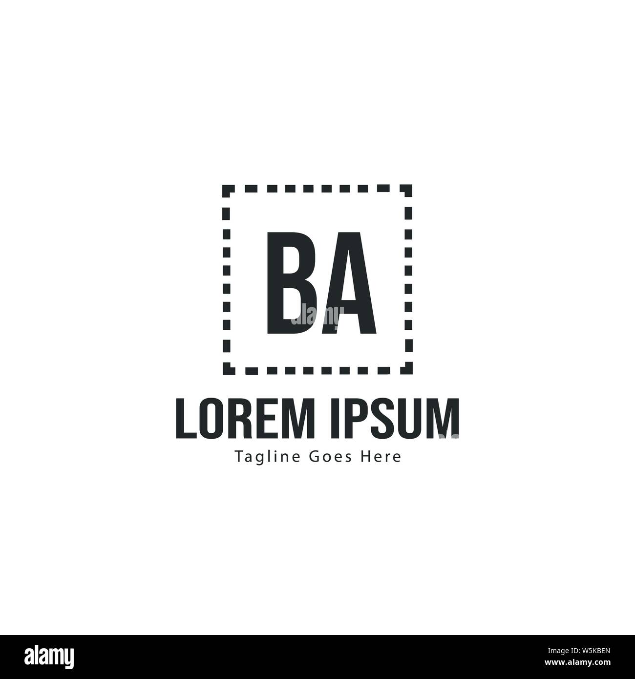 BA Letter Logo Design. Creative Modern BA Letters Icon Illustration ...