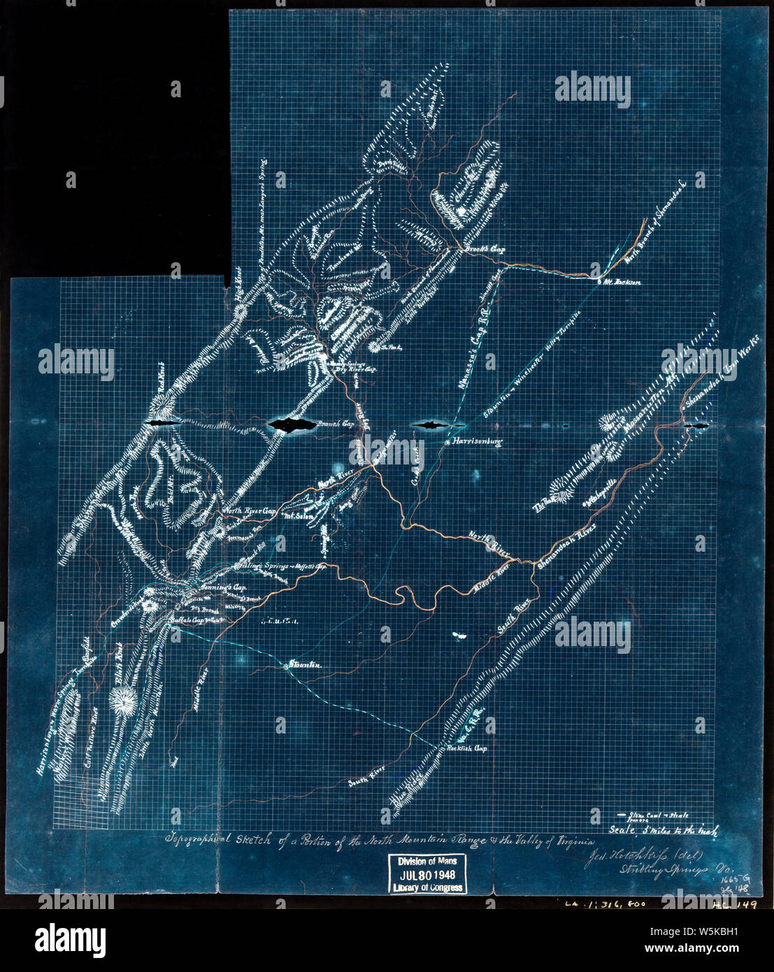 269 Topographical sketch of a portion of the North Mountain Range the ...