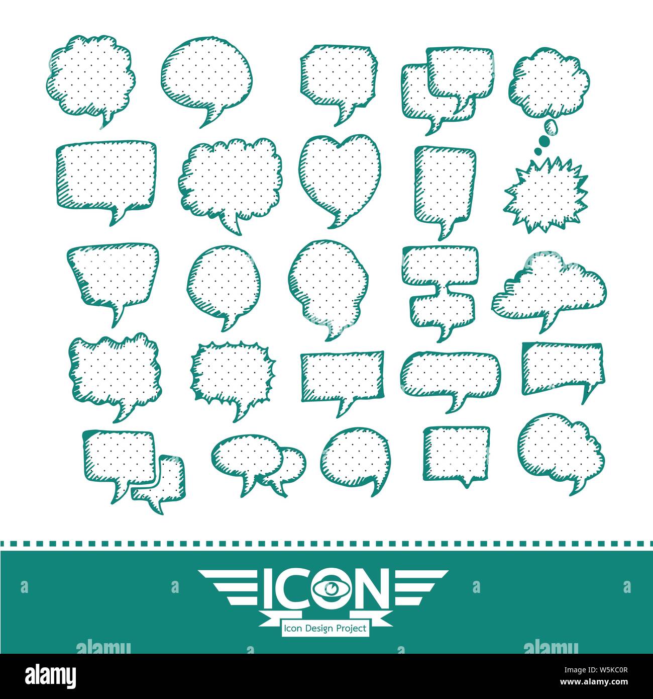 Speech Bubble hand drawn design Stock Vector Image & Art - Alamy