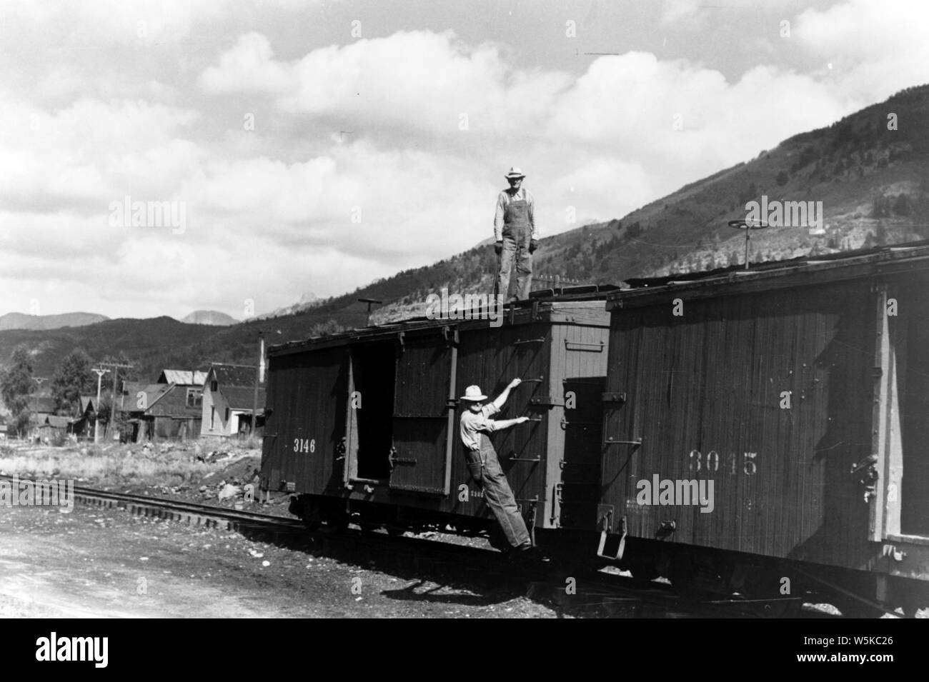 Box+cars Black and White Stock Photos & Images - Alamy