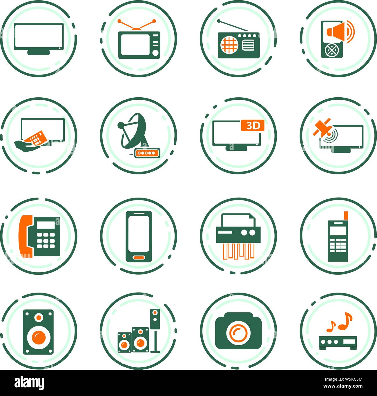 Home appliances vector icons for user interface design Stock Vector ...