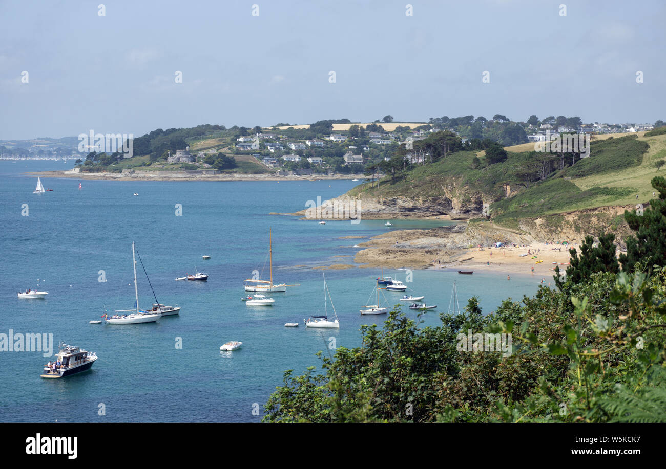 View of St Mawes from St Anthony Head, Cornwall UK Stock Photo - Alamy